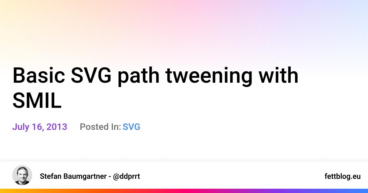 Basic SVG path tweening with SMIL